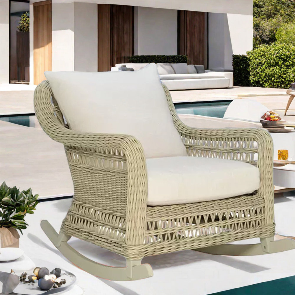 Elegant Home Furnishings.s PE Rattan Aluminum Alloy Patio Rocker ...