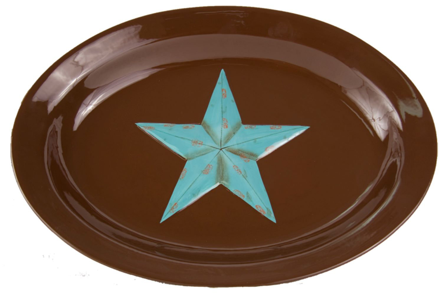 Paseo Road by HiEnd Accents Rustic Star Brown Turquoise Ceramic Western ...