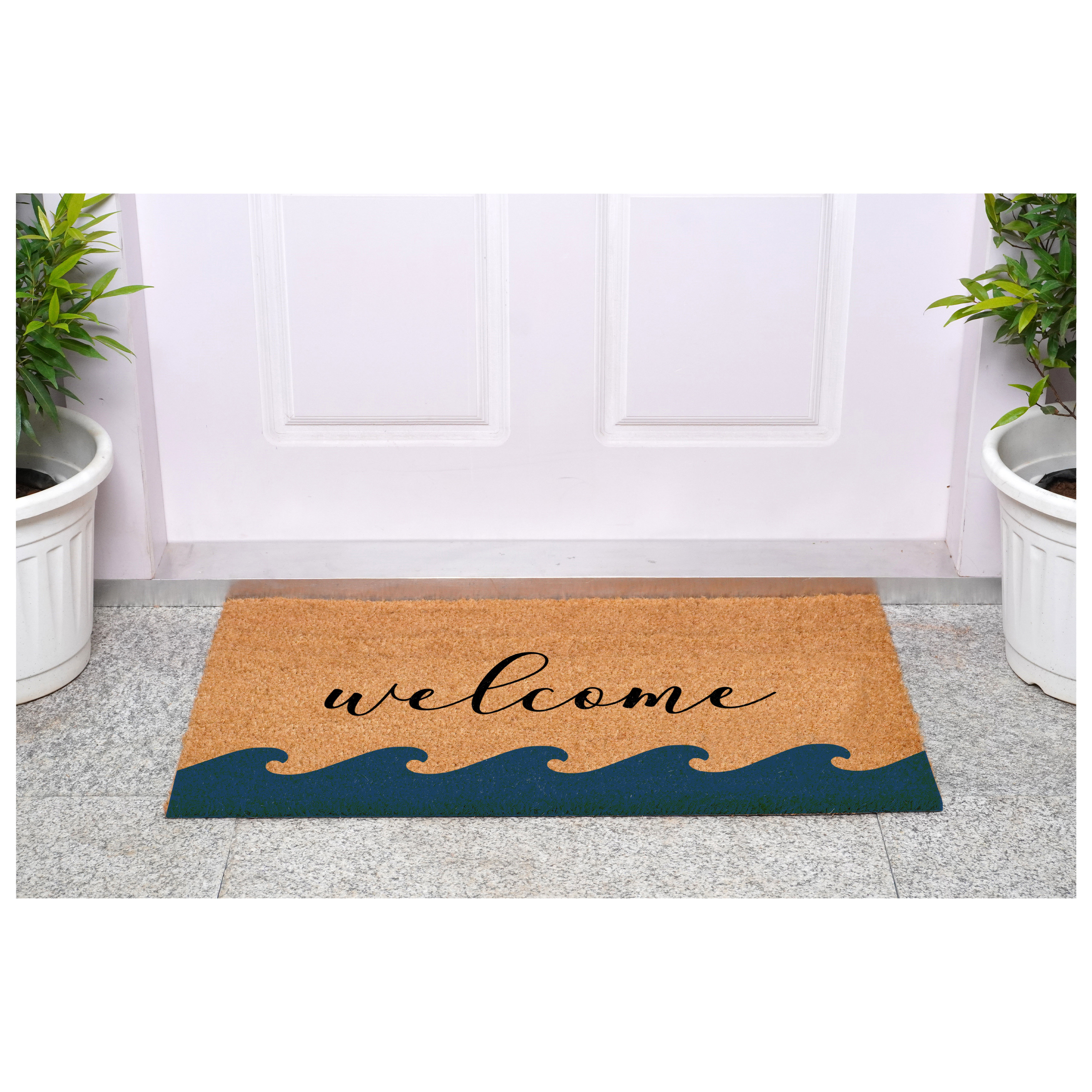 Highland Dunes Ocean Wave Welcome Doormat | Wayfair