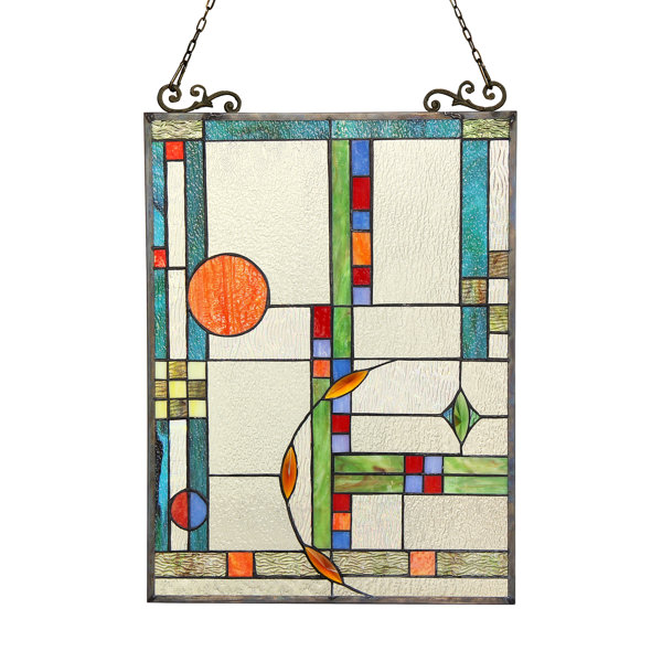 Astoria Grand Tiffany Glass Window Panel & Reviews | Wayfair