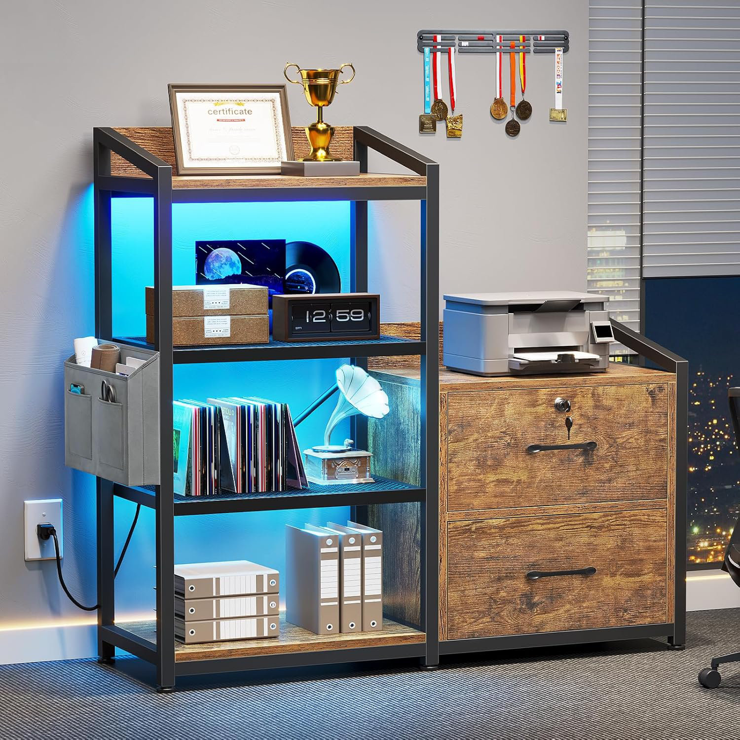 Ivy Bronx 35.4” File Cabinet, Filing Cabinet fits Letter/A4 Size, 2 ...