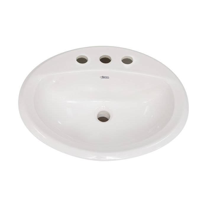 American Standard Aqualyn 17.38'' Ceramic Oval Drop-in Bathroom Sink ...
