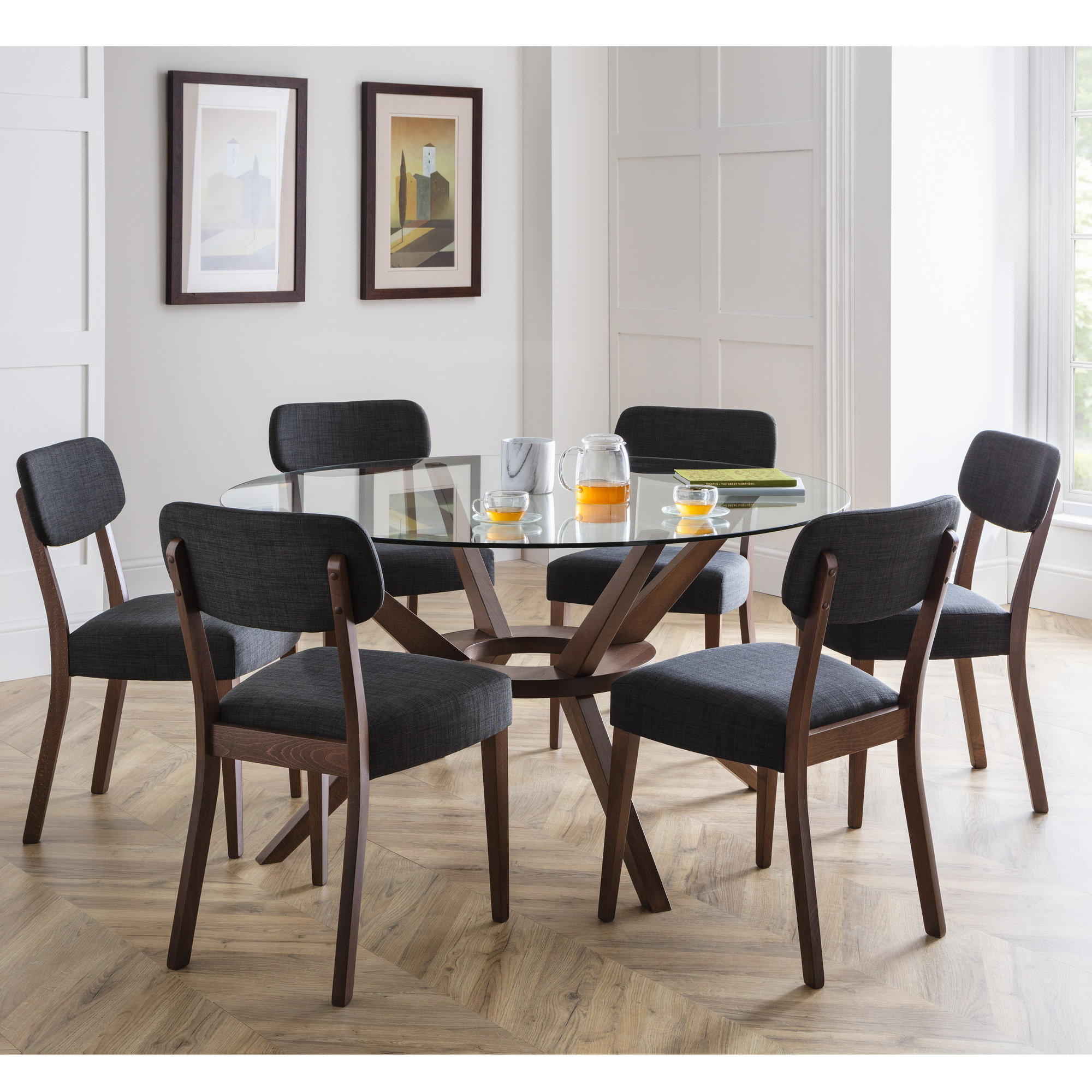 George Oliver Robinson Dining Set with 6 Chairs | Wayfair.ie