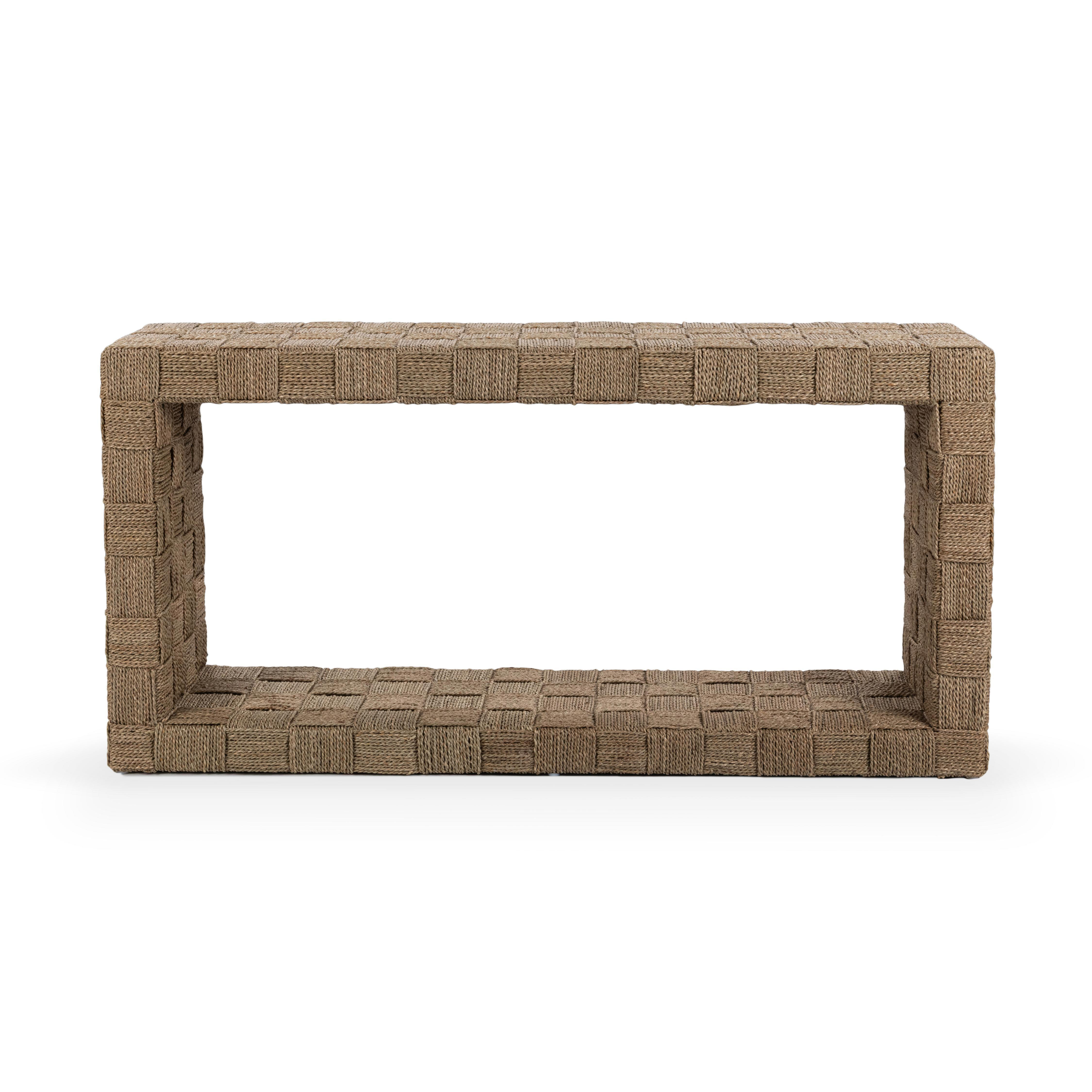 Classic Home Neyla Seagras Weave Console Table - Wayfair Canada