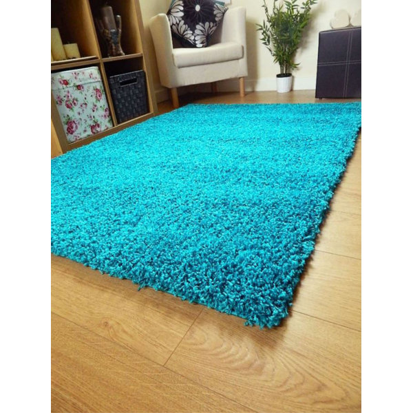 17 Stories Anthem Shaggy Teal Rug & Reviews | Wayfair.co.uk