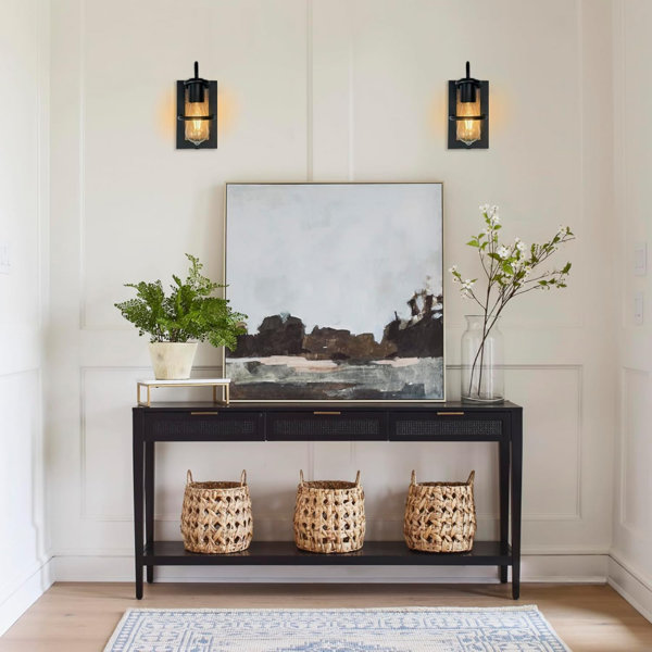 17 Stories Farmhouse Battery Operated Wall Sconces - Dimmable No-Wire ...