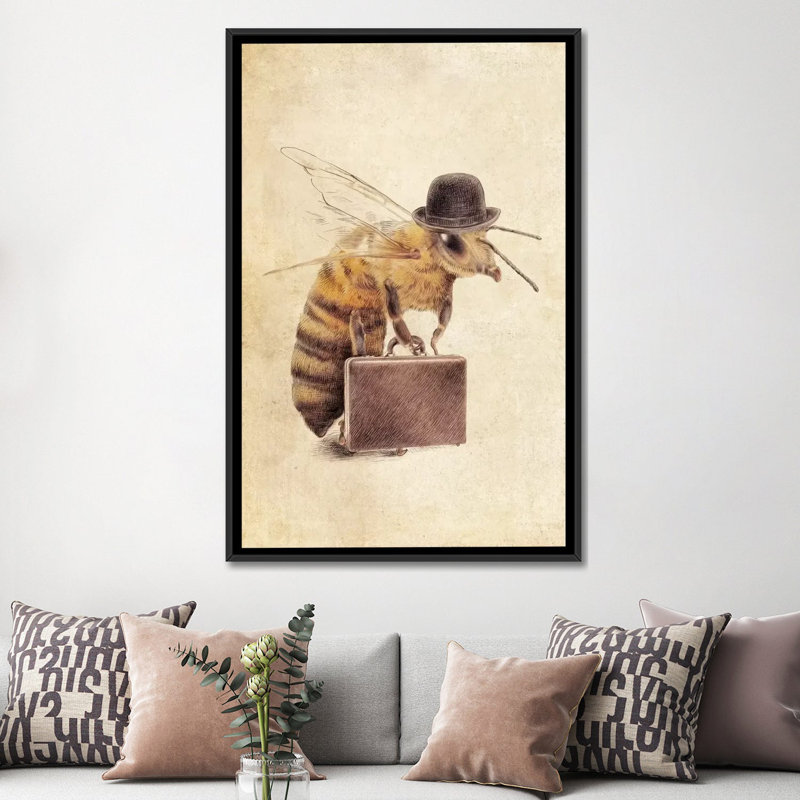 Wrought Studio Worker Bee Graphic Art on Wrapped Canvas & Reviews | Wayfair