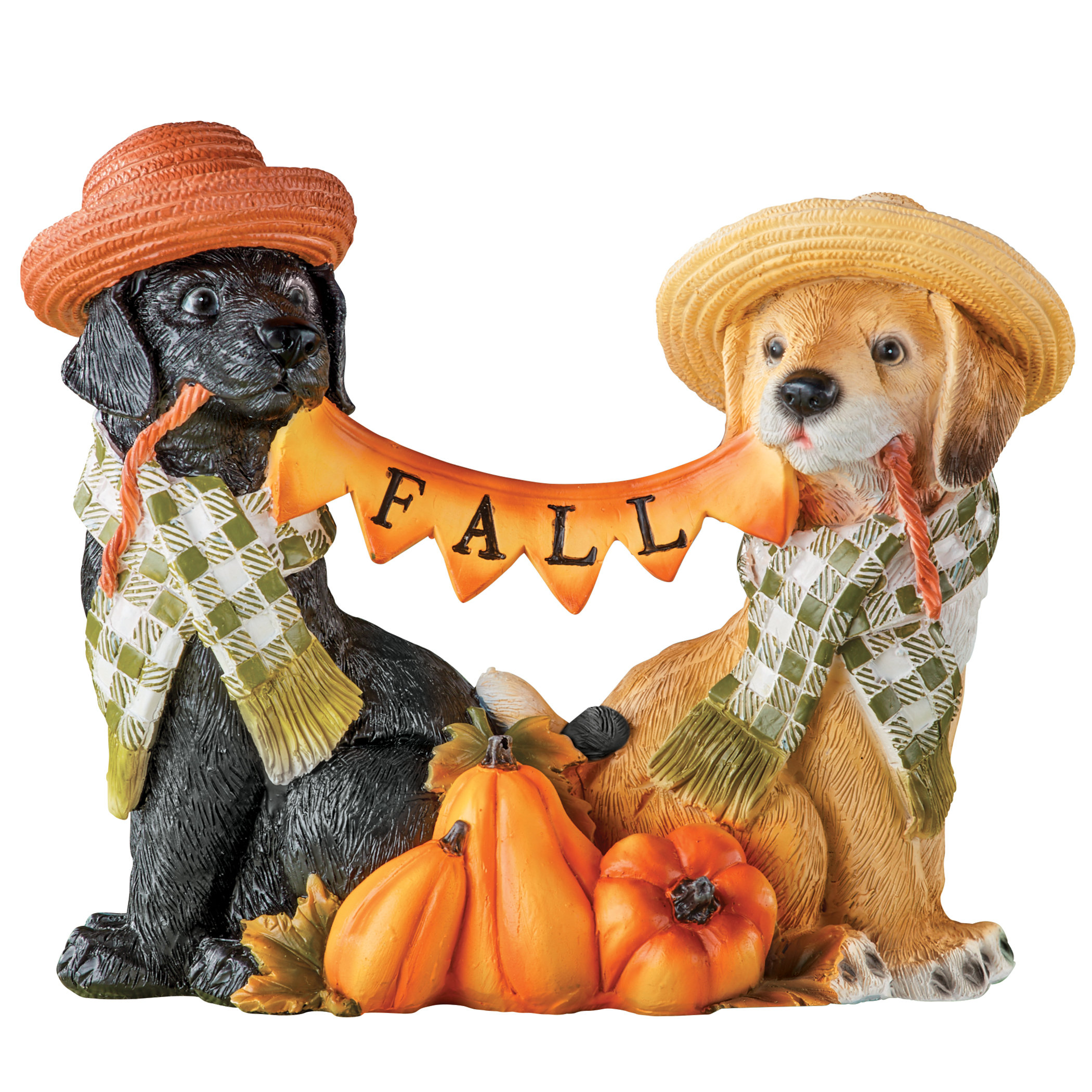 The Holiday Aisle® Hand-Painted Fall Harvest Dogs Tabletop Sitter ...