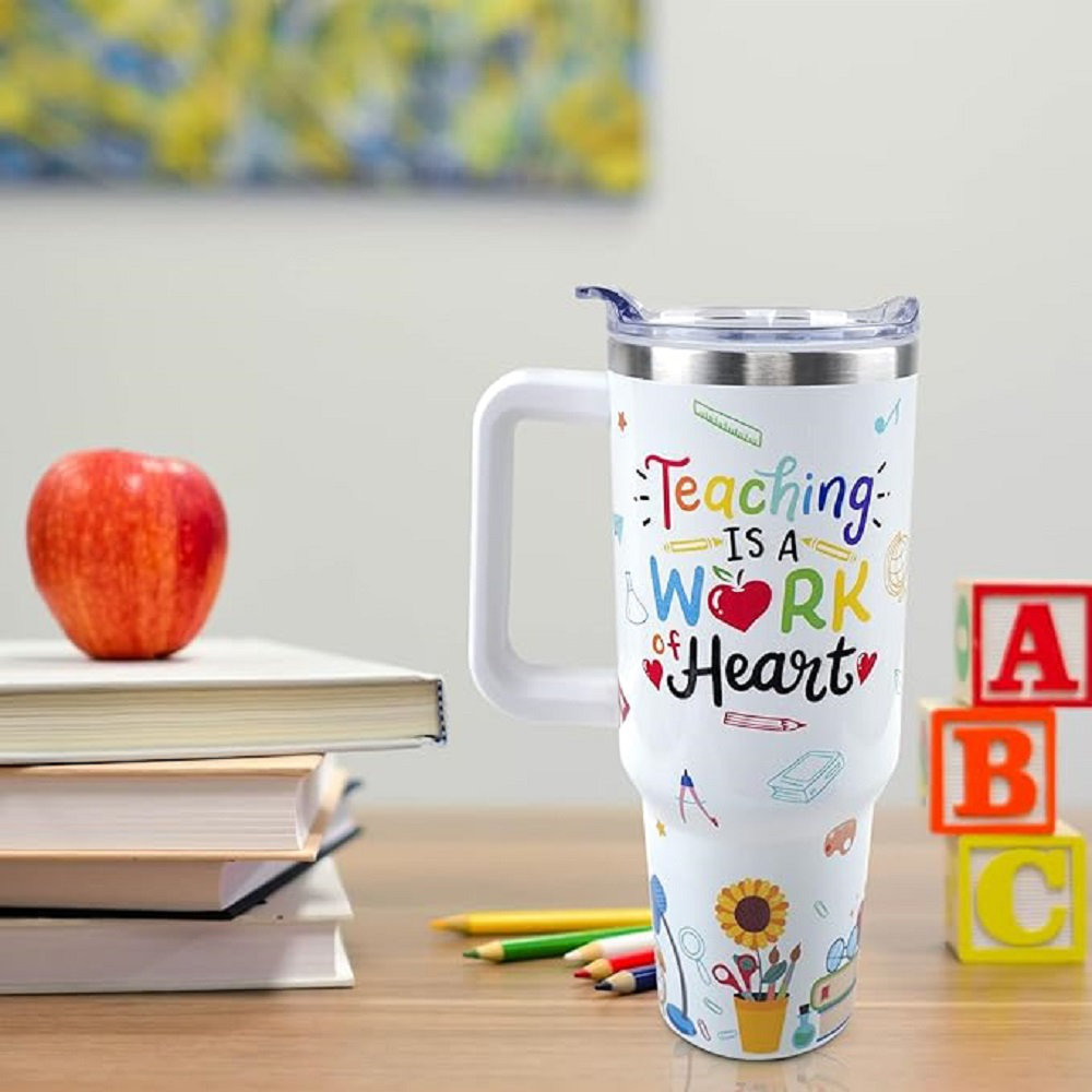 Mandala Crafts B1 Gobelet 40 oz avec poignée et couvercle en paille de ...