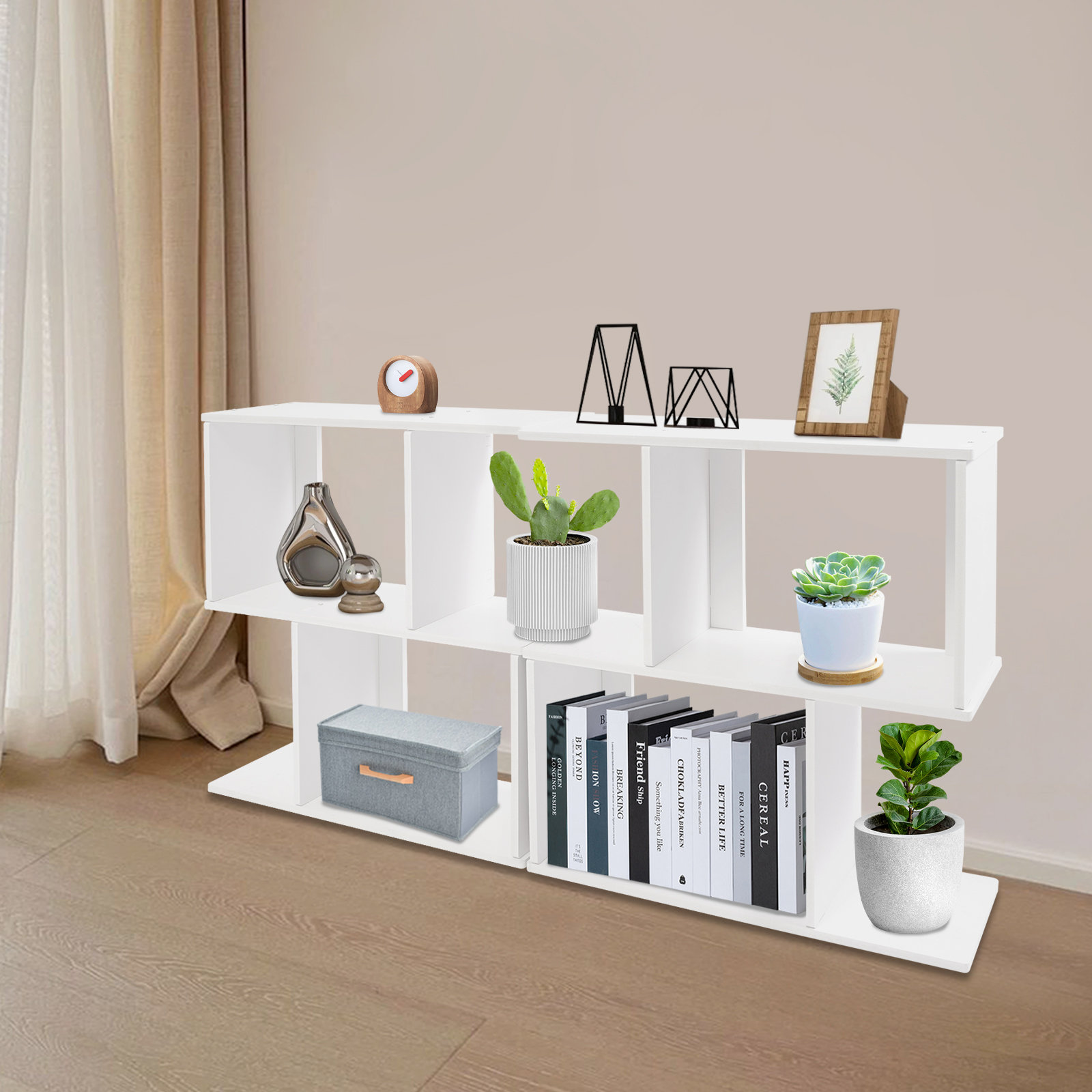 Hokku Designs 2 Tier Geometric Bookshelf - Wayfair Canada