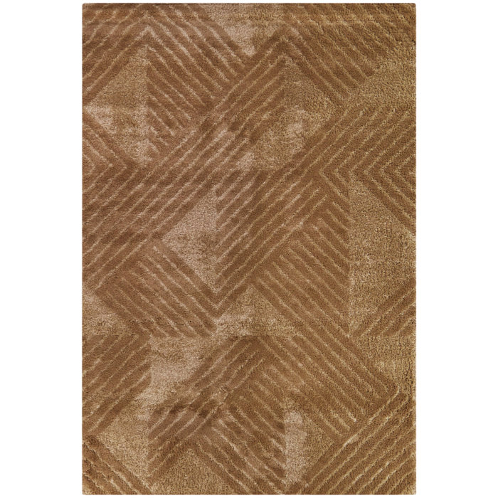 Corrigan Studio® Deane Brown Modern Striped Area Rug | Wayfair