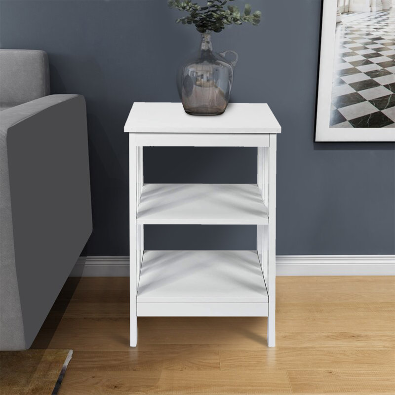 Latitude Run® 3-Tier Wooden End Table with Side Bars & Reviews | Wayfair