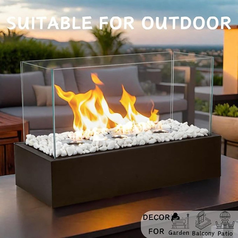 BOPWAY Rectangular Large Tabletop Fire Pit | Wayfair