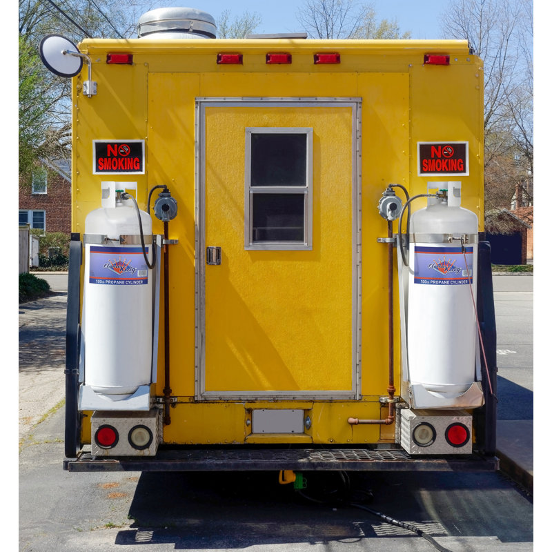 Flame King 100LB Empty Steel Propane Tank Cylinder with POL Valve and ...