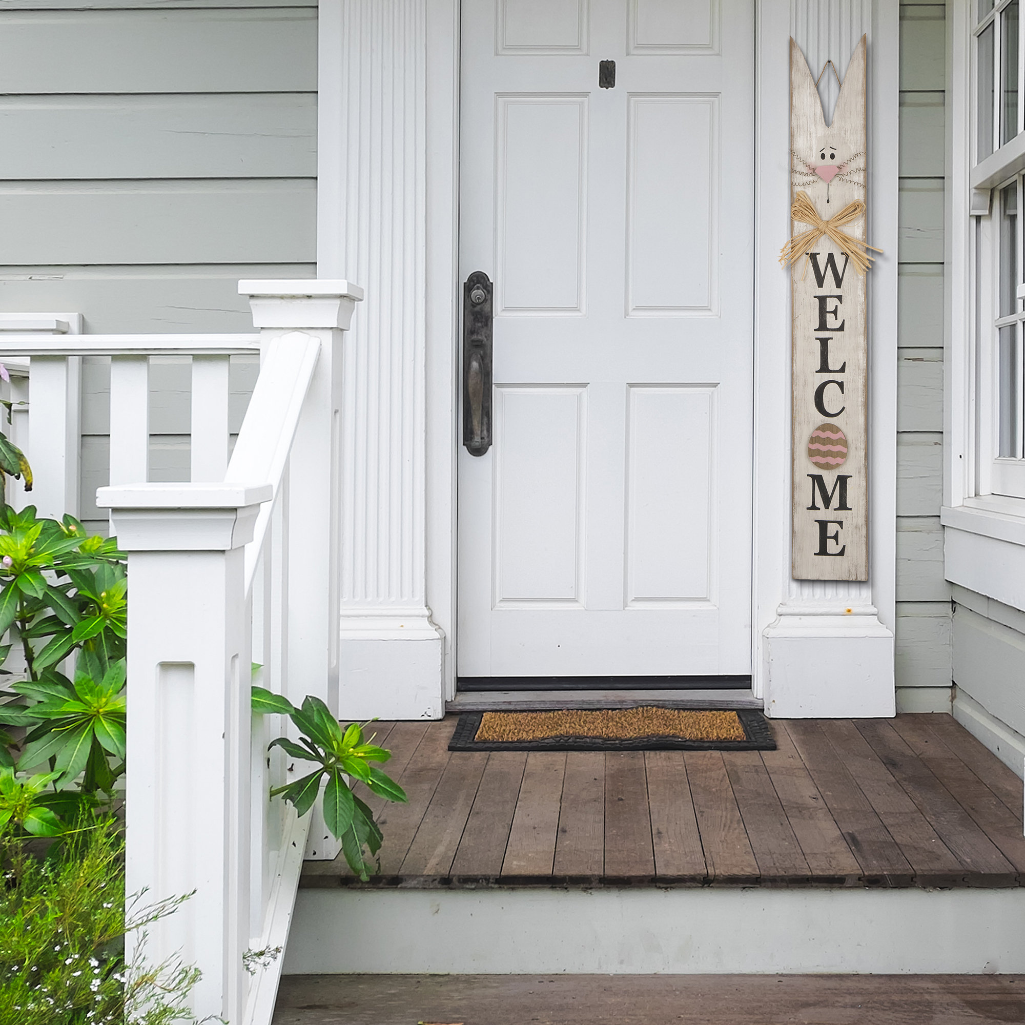 The Holiday Aisle® Novelty Welcome Porch Sign Door Mural & Reviews ...