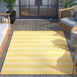 Yellow & Gold Outdoor Rugs You'll Love | Wayfair
