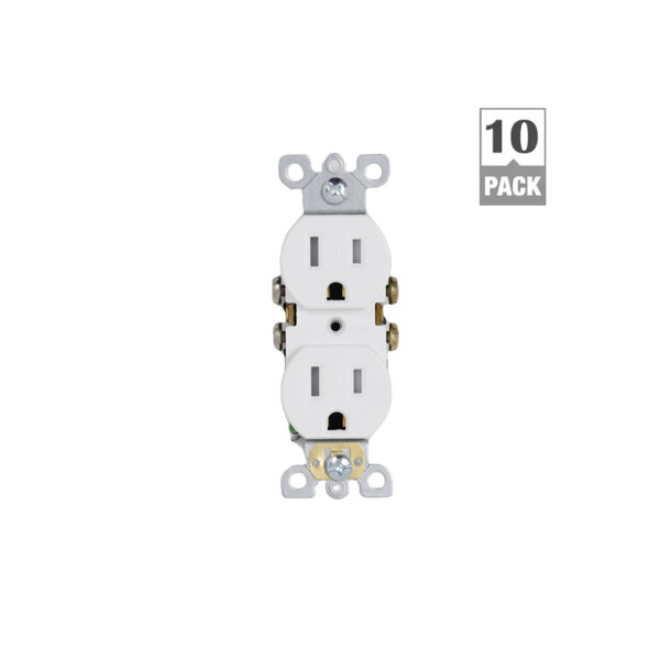 Energetic Lighting Standard PC Duplex Outlet Receptacle, Tamper ...