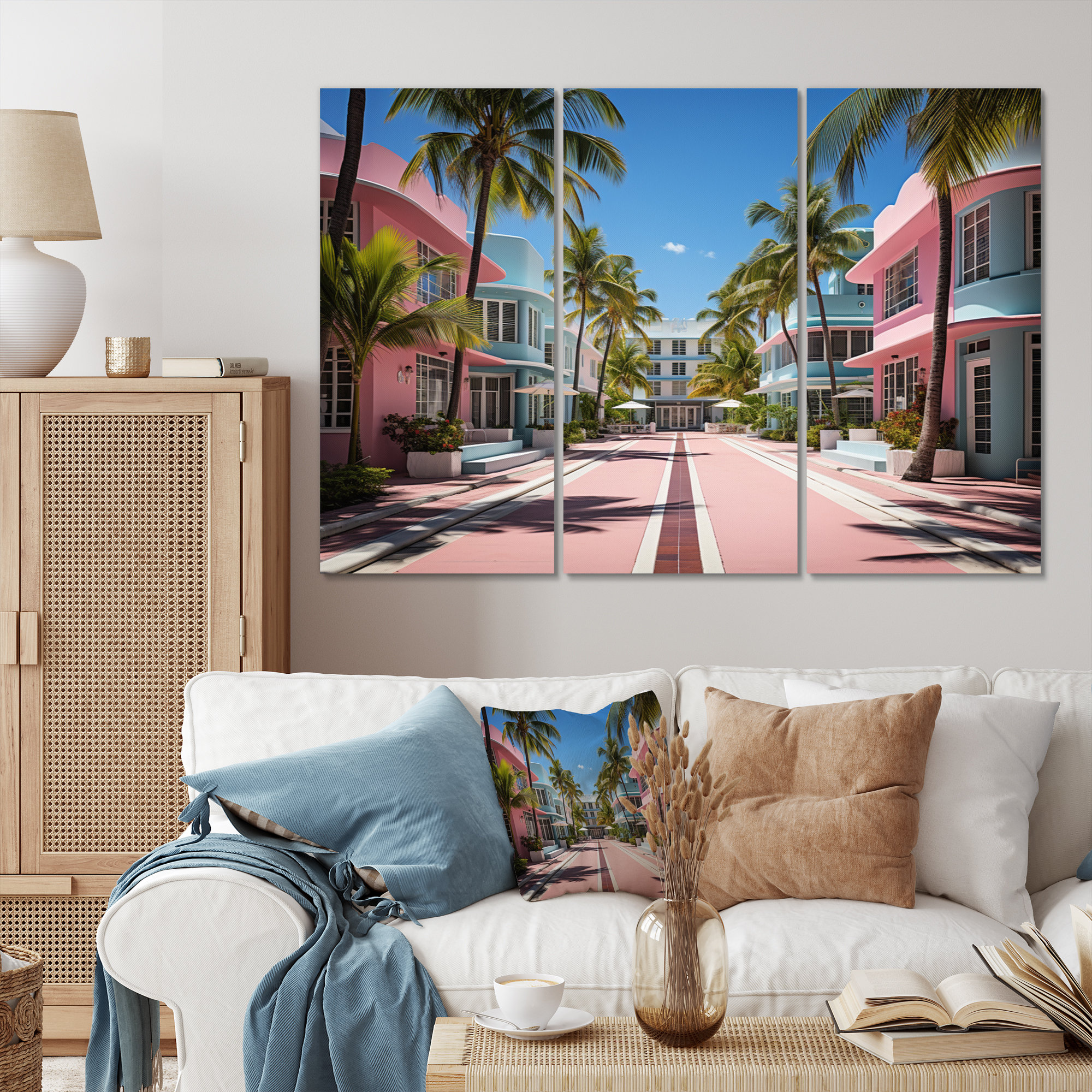 Latitude Run® USA Miami Resort Vibes - USA Metal Wall Art Set | Wayfair