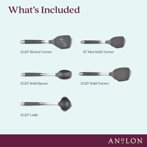 Anolon Tools And Gadgets Suregrip Nonstick Kitchen / Cooking Utensil ...