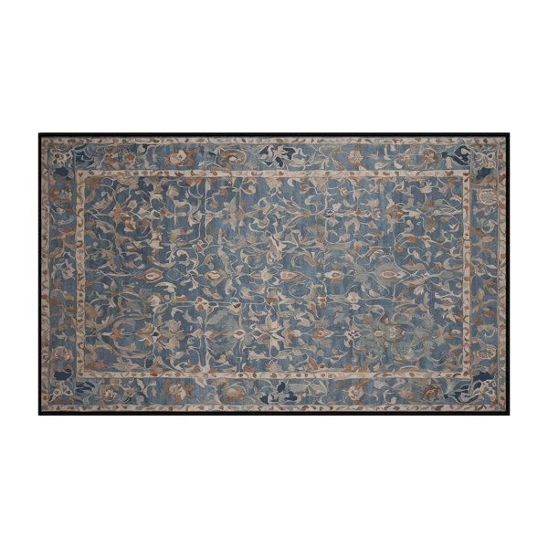 East Urban Home Machine Washable Black Area Rug | Wayfair