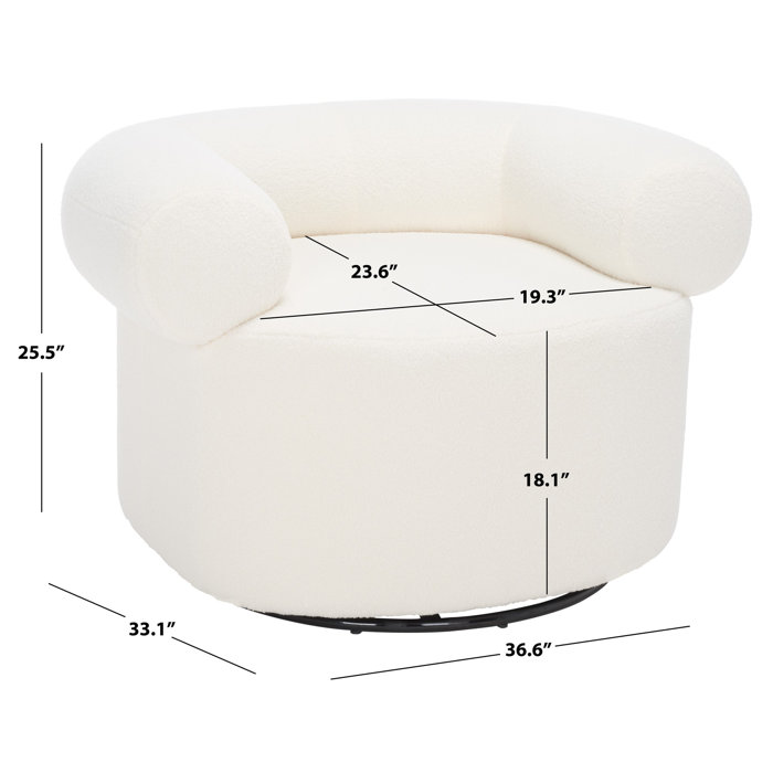 Wrought Studio Chiril Upholstered Swivel Barrel Chair & Reviews | Wayfair
