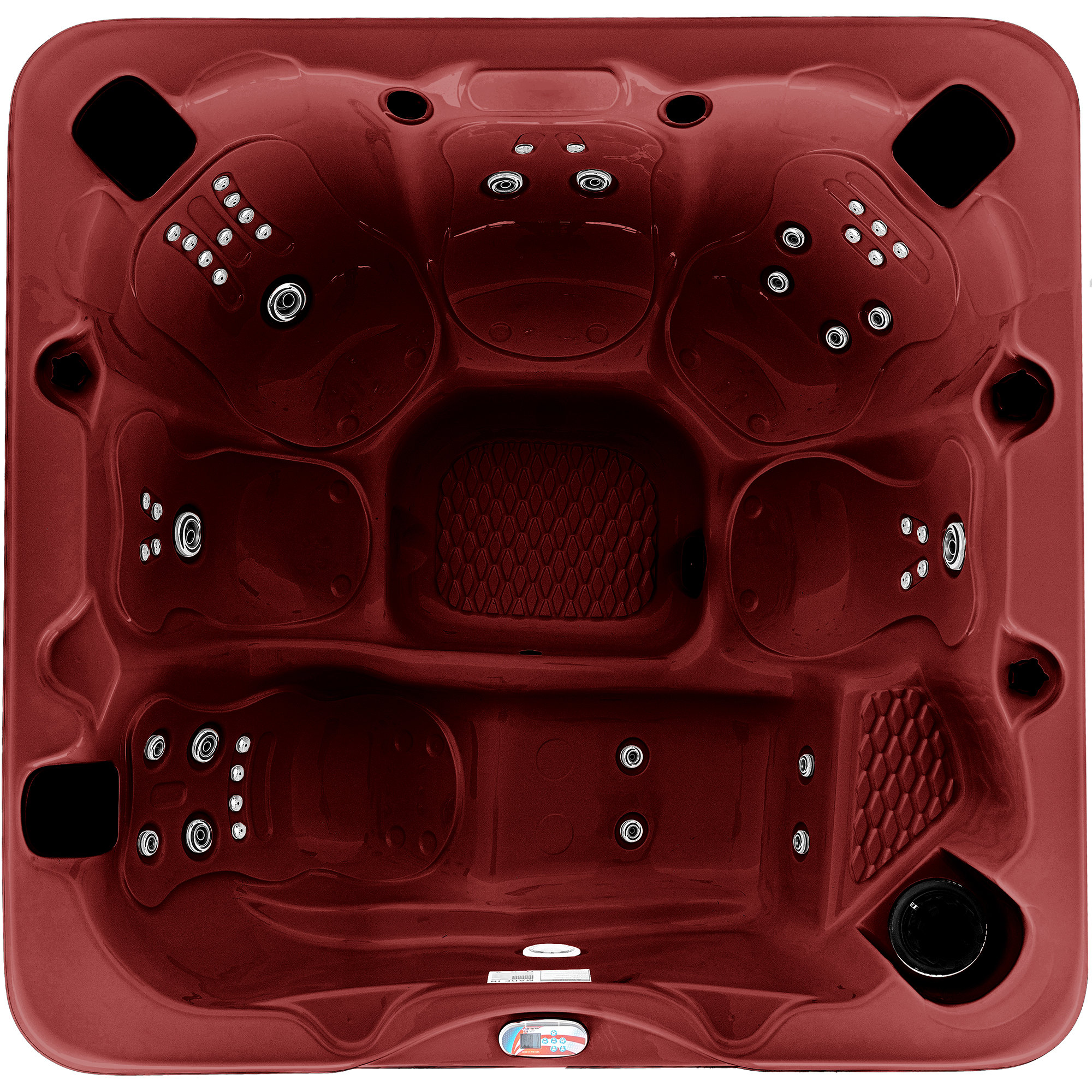 American Spas 6-Person 45-Jet Acrylic Square Hot Tub with Ozonator and ...