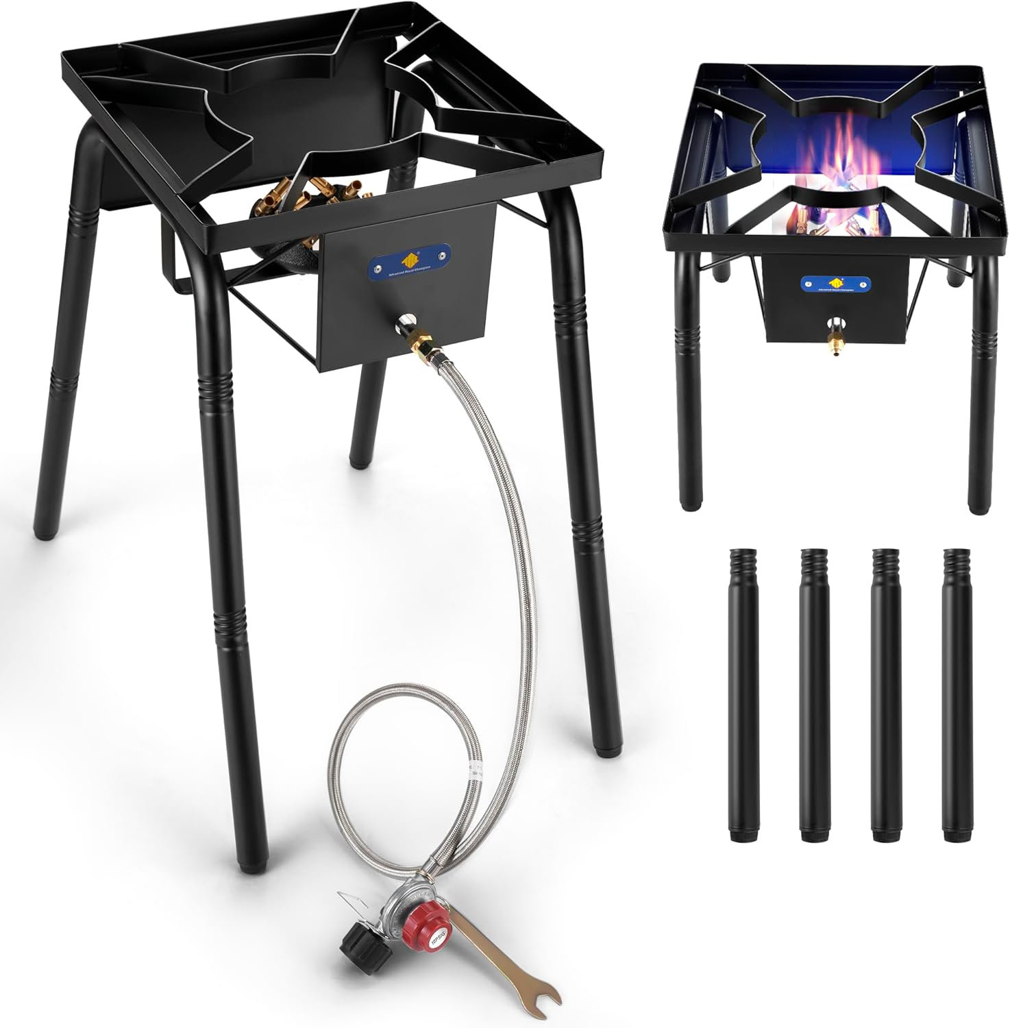 ARC 220,000 Btu Propane Burner For Outdoor Cooking W/jet Burner, Single Burner Propane Stove Gas ...