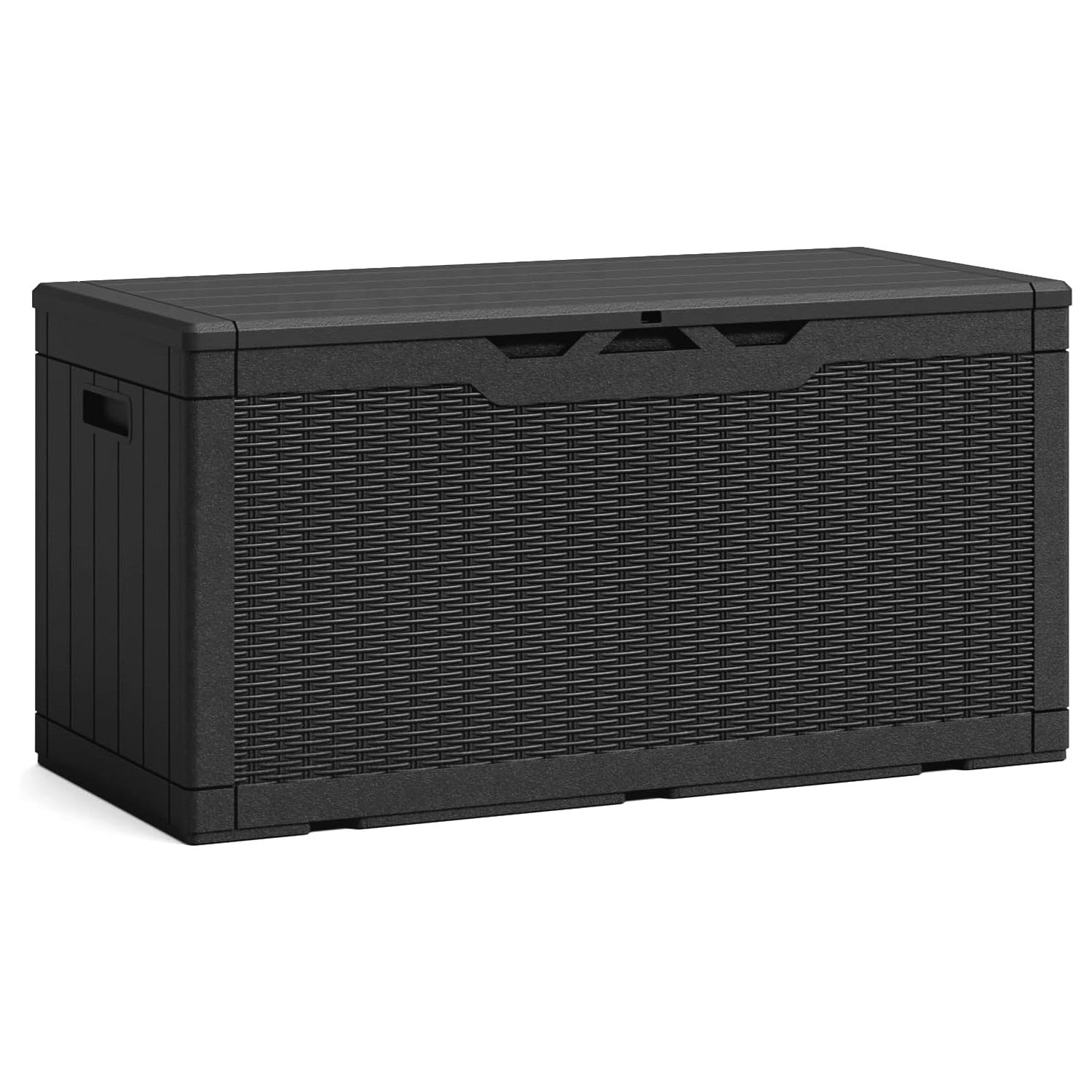 OTOTWER 48'' W 100 Gallons Water Resistant Resin Lockable Deck Box ...