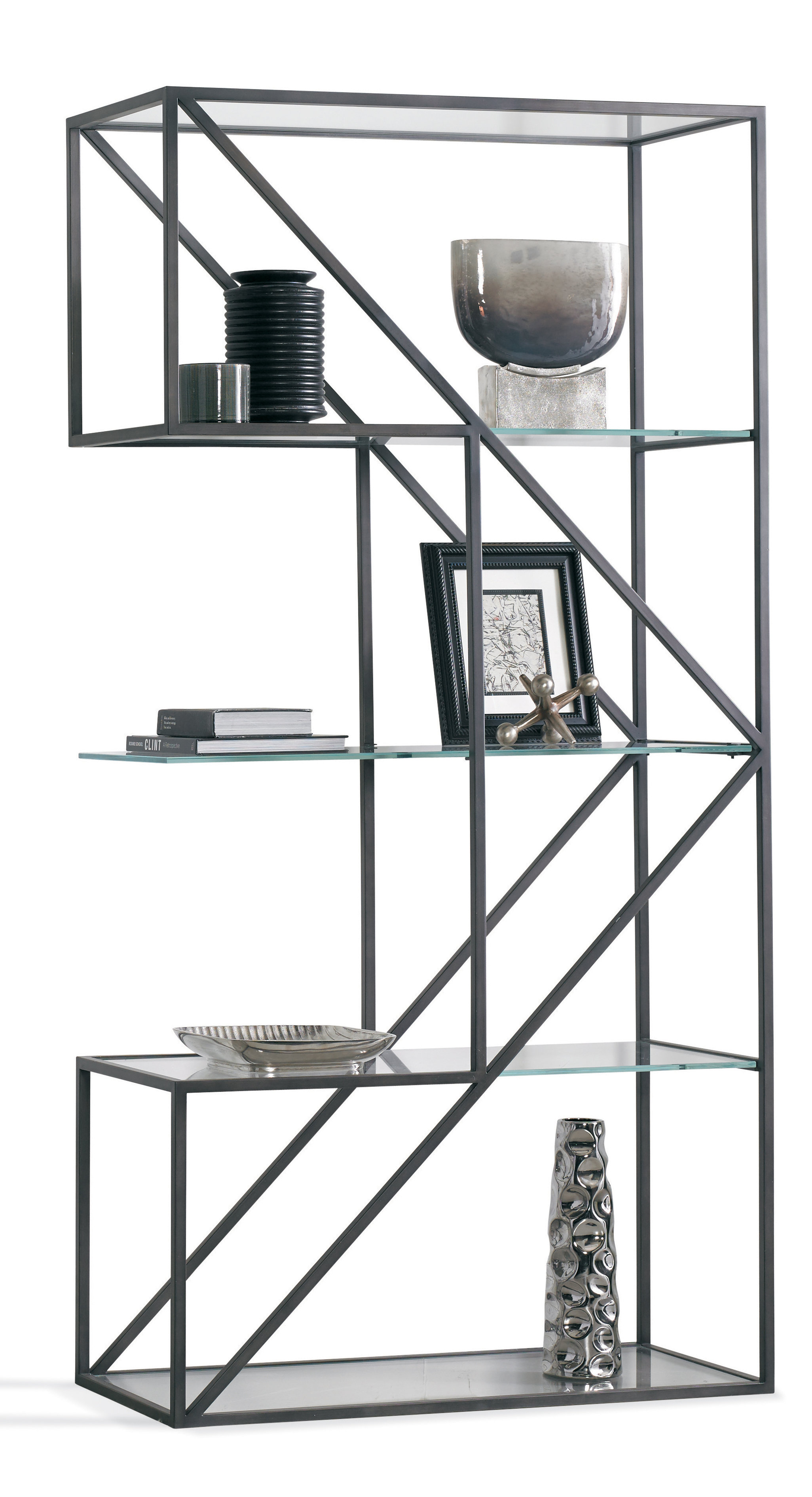 Sherrill Occasional Modern Loft 80" H x 40" W Metal Etagere Bookcase ...
