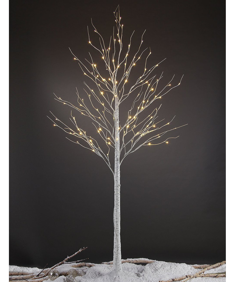 Greyleigh™ Pre-Lit Birch Tree 132 Light LED Lighted Trees & Branches ...