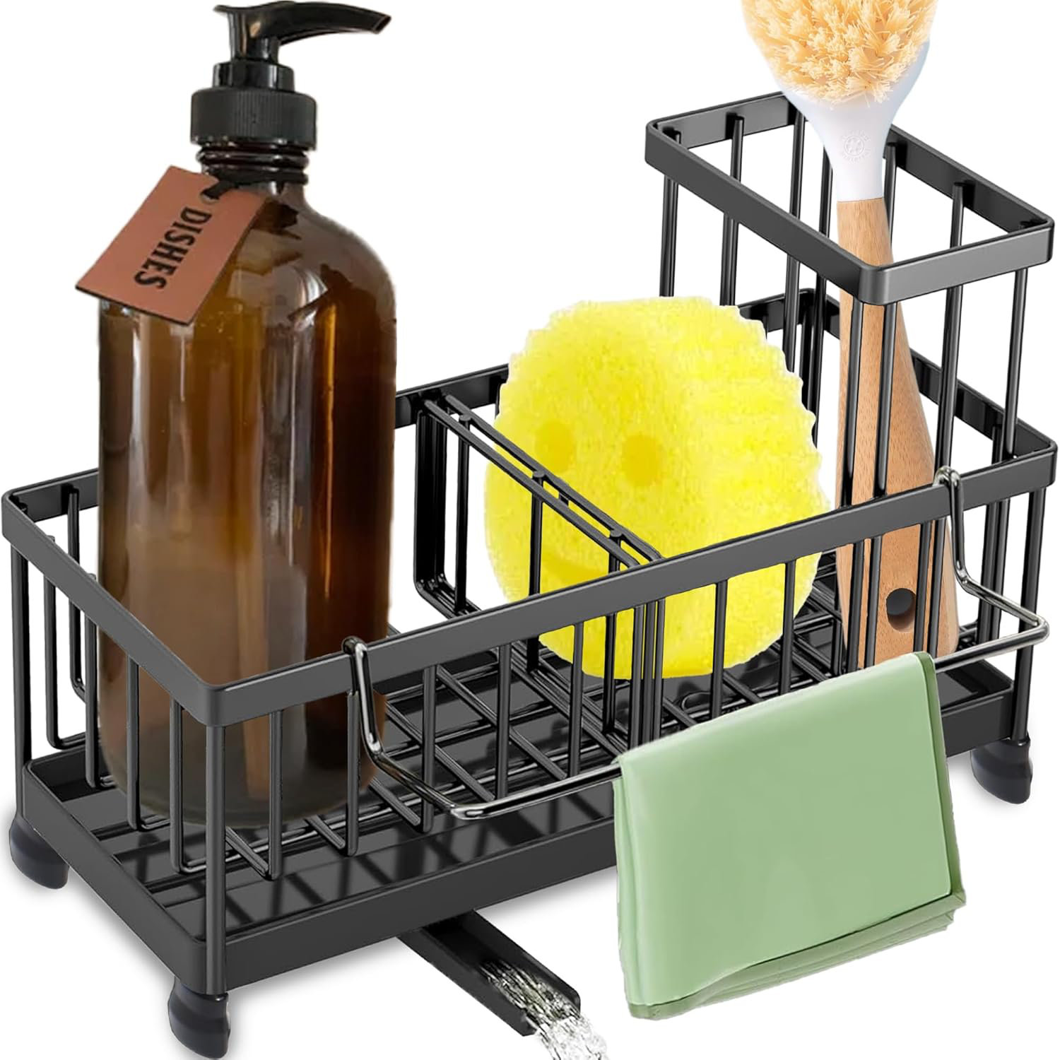 WKING Stainless Steel Kitchen Sink Caddy Organizer With Adjustable ...