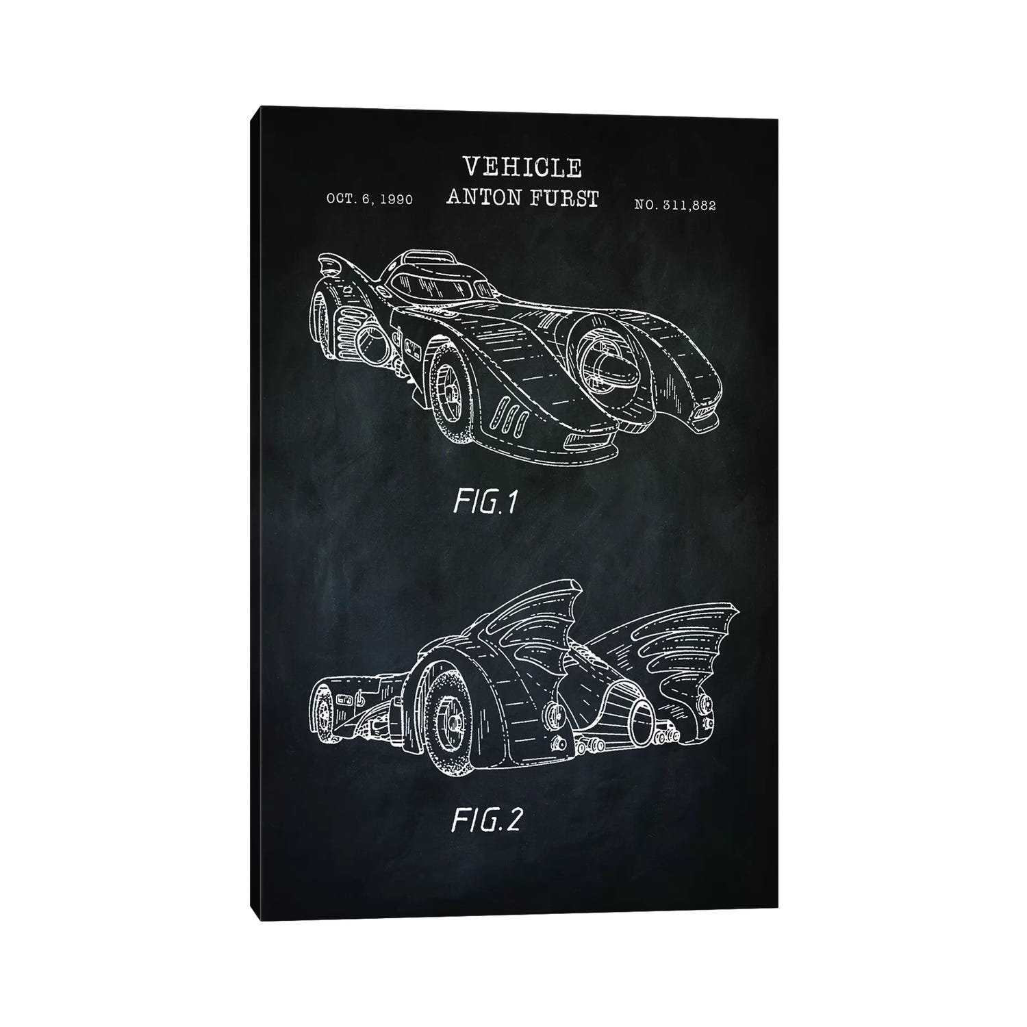 Williston Forge Batmobile, Black - Painting Print on Canvas | Wayfair.co.uk
