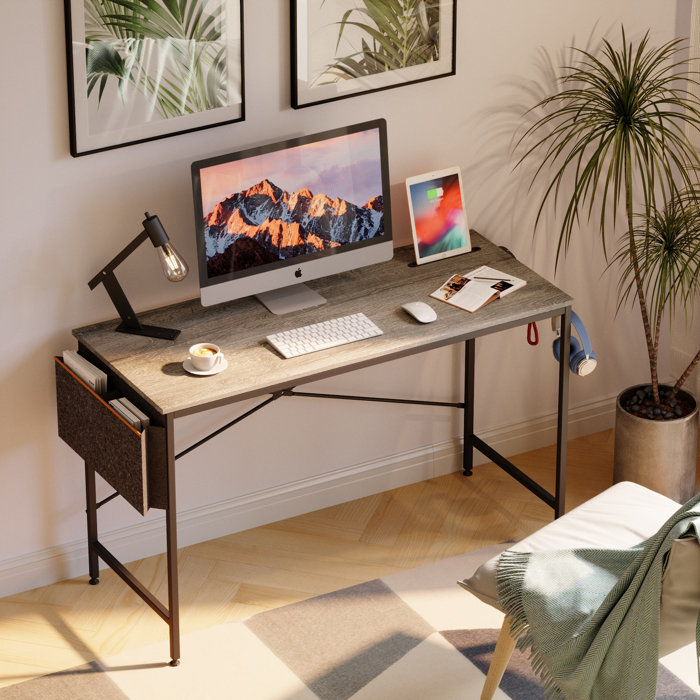 Steelside™ Grace Metal Base Writing Desk & Reviews | Wayfair