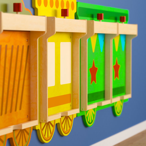 Bright Beginnings Commercial Grade 13' Wooden Train STEAM Wall System ...