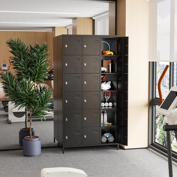 GangMei 18 Doors Storage Locker Combination With Business Card Holder ...