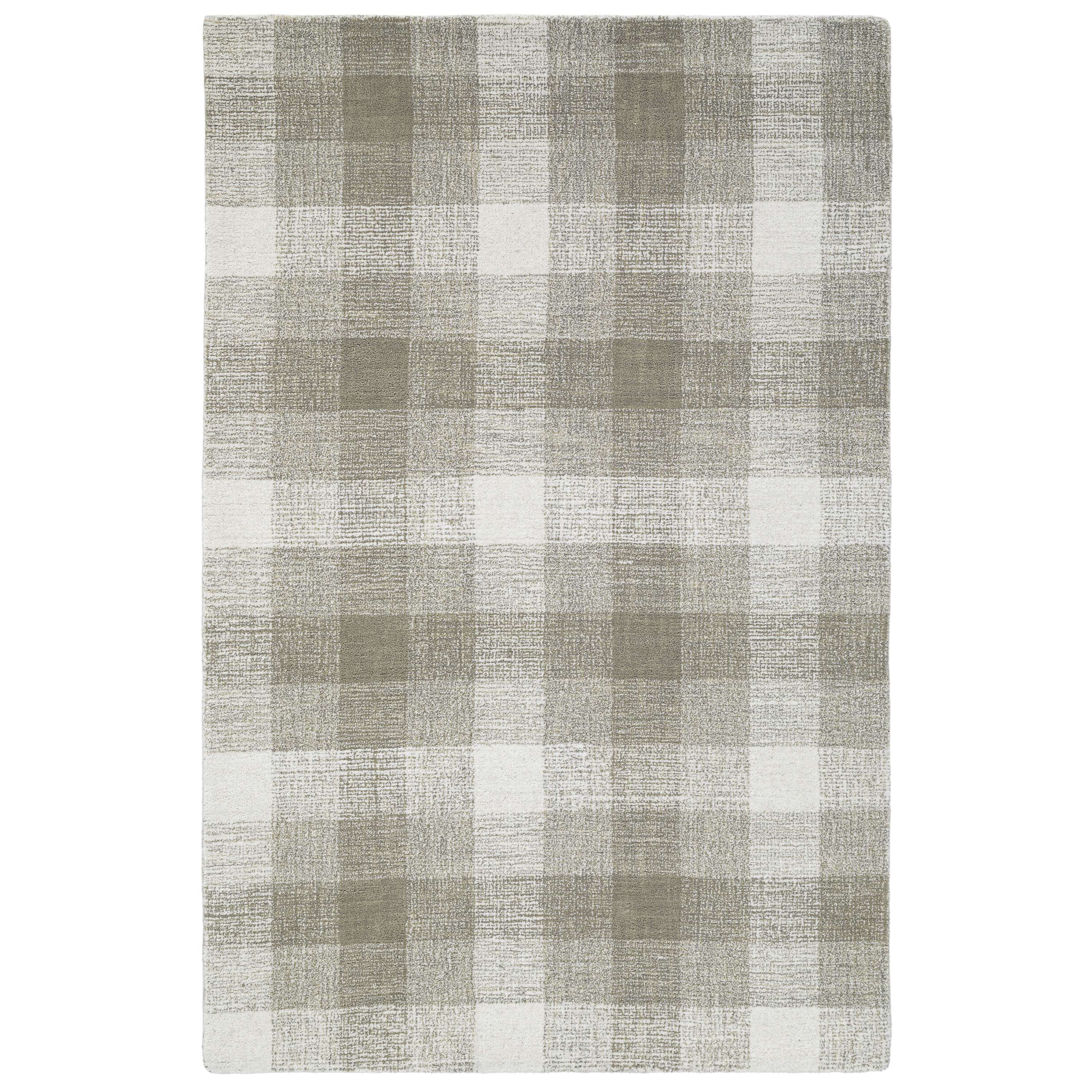 Gracie Oaks Hand Tufted Wool Plaid Rug | Wayfair