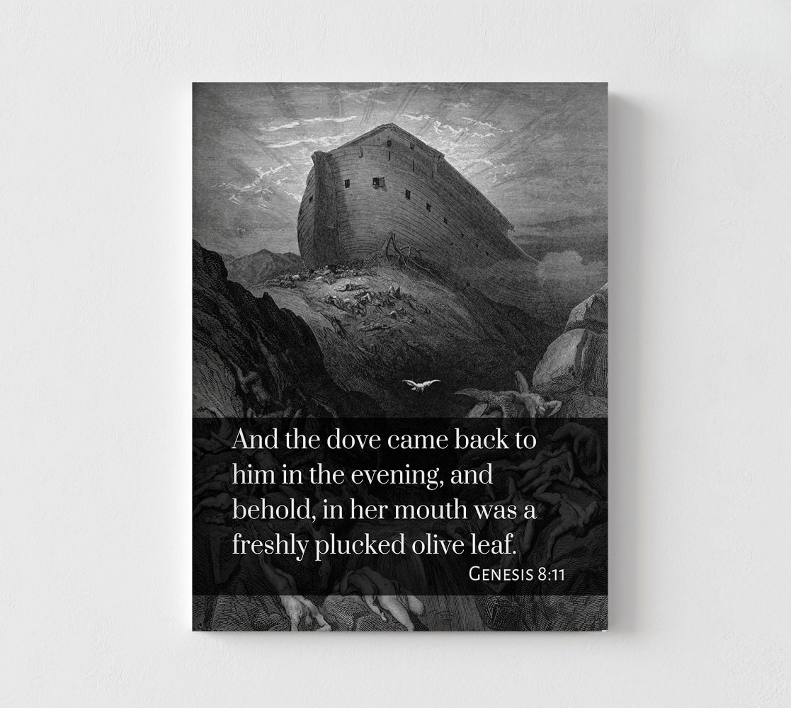 WeFrameArt The Dove Sent Forth From The Ark By Gustave Dore, Bible ...