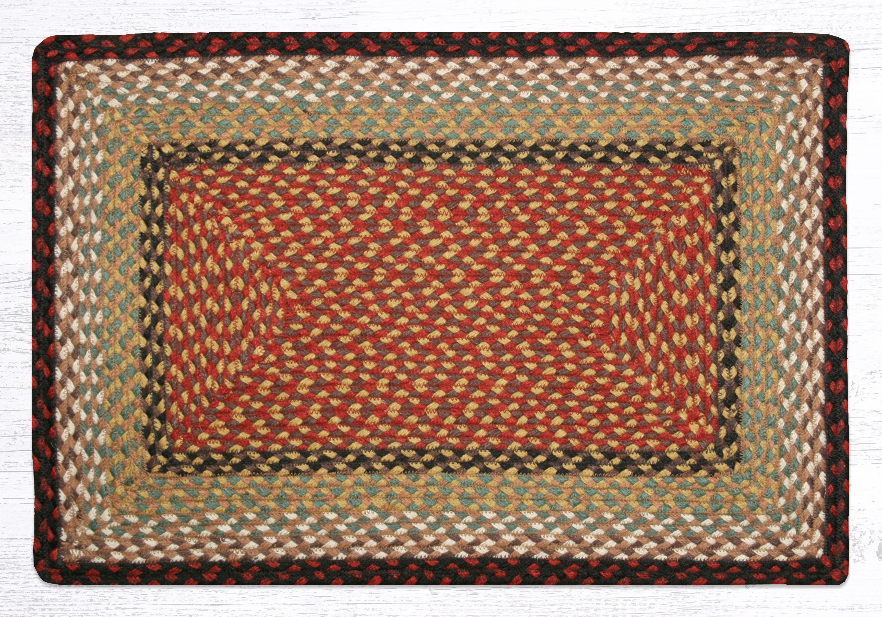 Millwood Pines Tarsha Burgundy/Mustard Braided Area Rug & Reviews | Wayfair