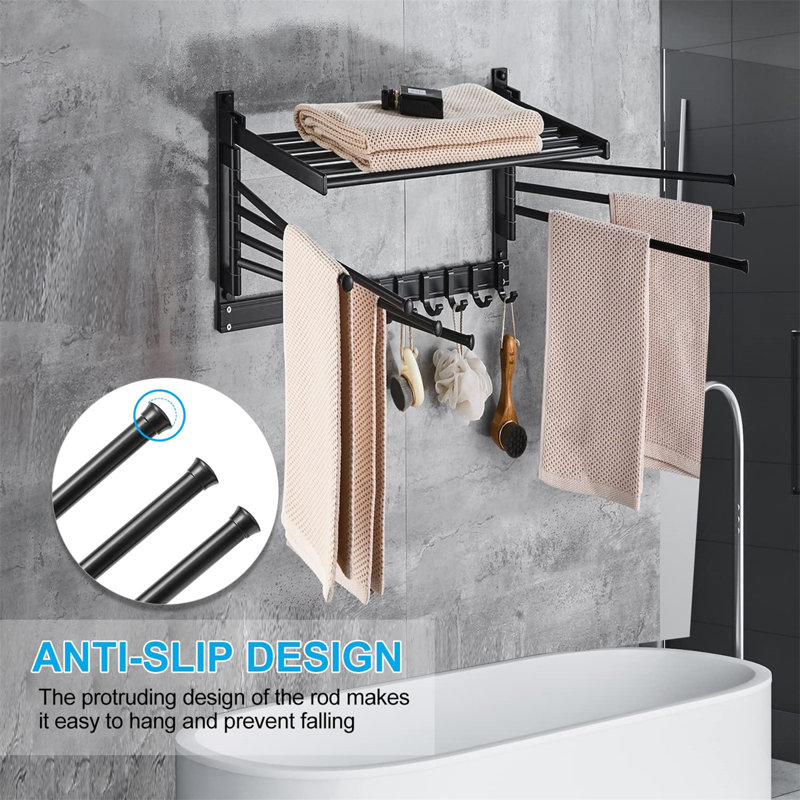 Rebrilliant Wall-Mounted Drying Rack | Wayfair