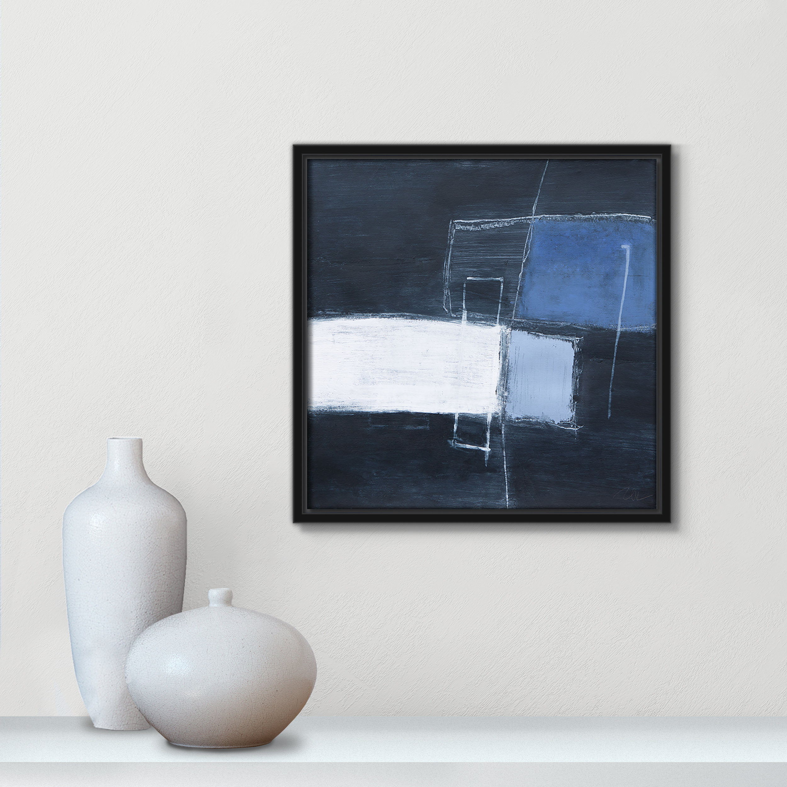 Casa Fine Arts Luxe Slate Blue Collection " Luxe Slate Blue - Square ...