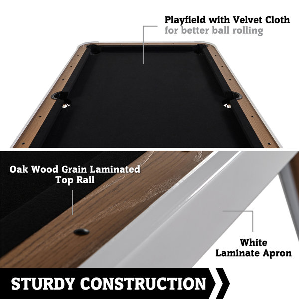 Hall Of Games 5.5 Ft. Apex Pool Table With Billiard Ball And Cue Stick ...