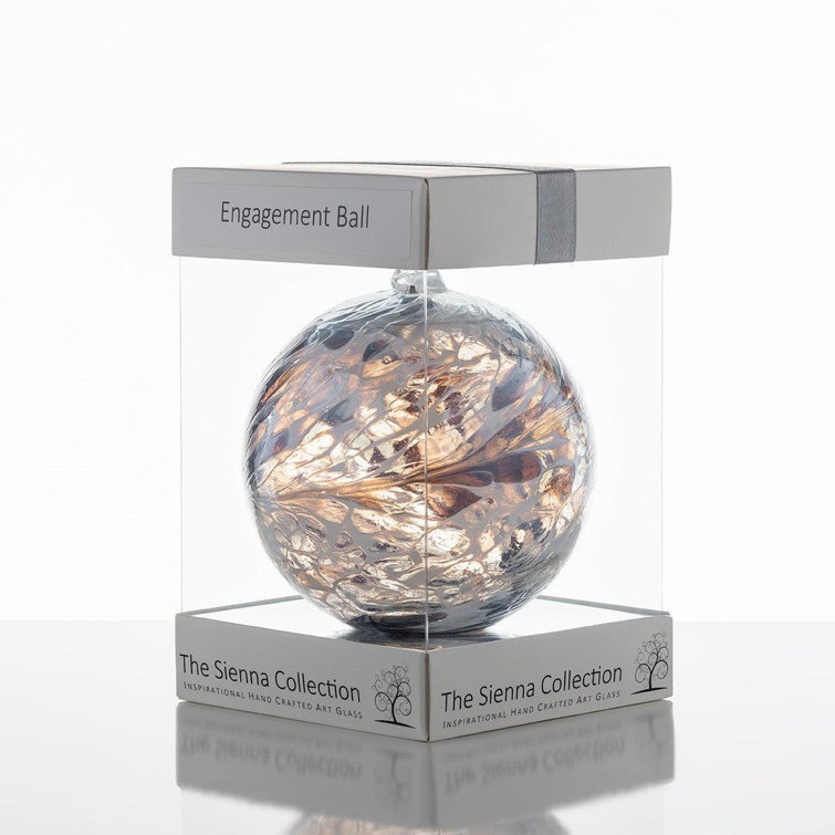 Sienna Glass Engagement Gift Friendship Ball - Pastel Gold | Wayfair.co.uk