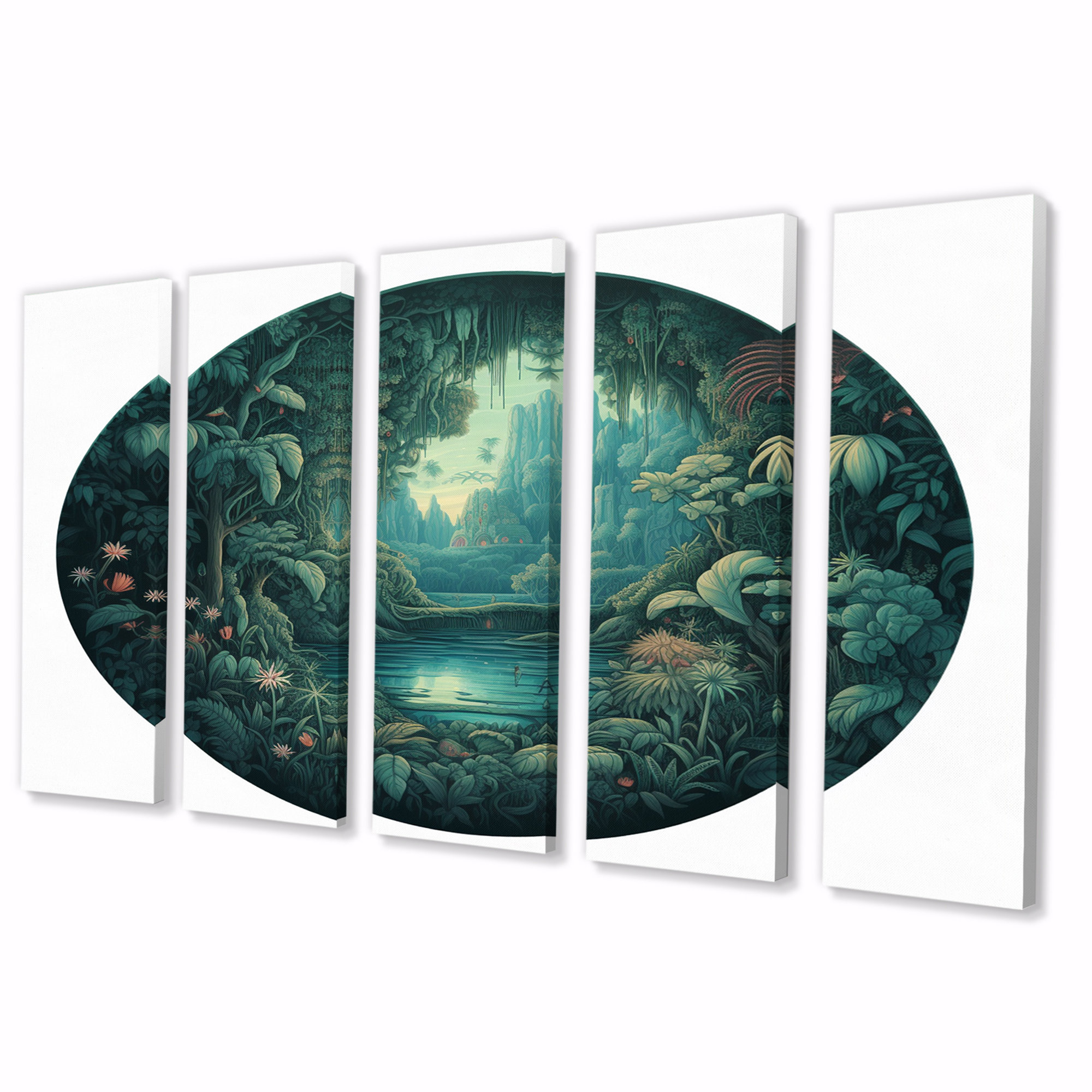 Hokku Designs Magical Lake Visions Retro Botanicals IV - Christianism ...