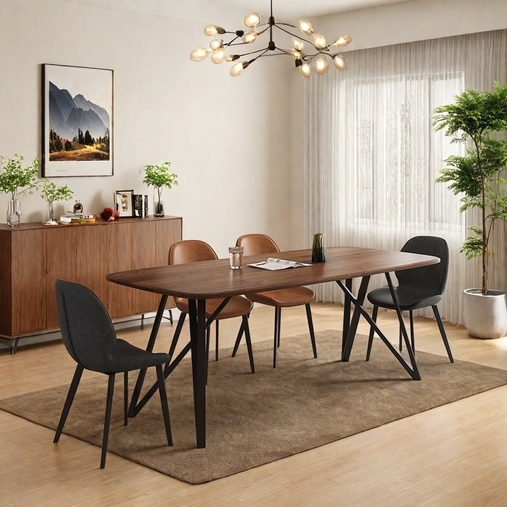 A Zoetic Home Thickened rectangular family dining table set | Wayfair