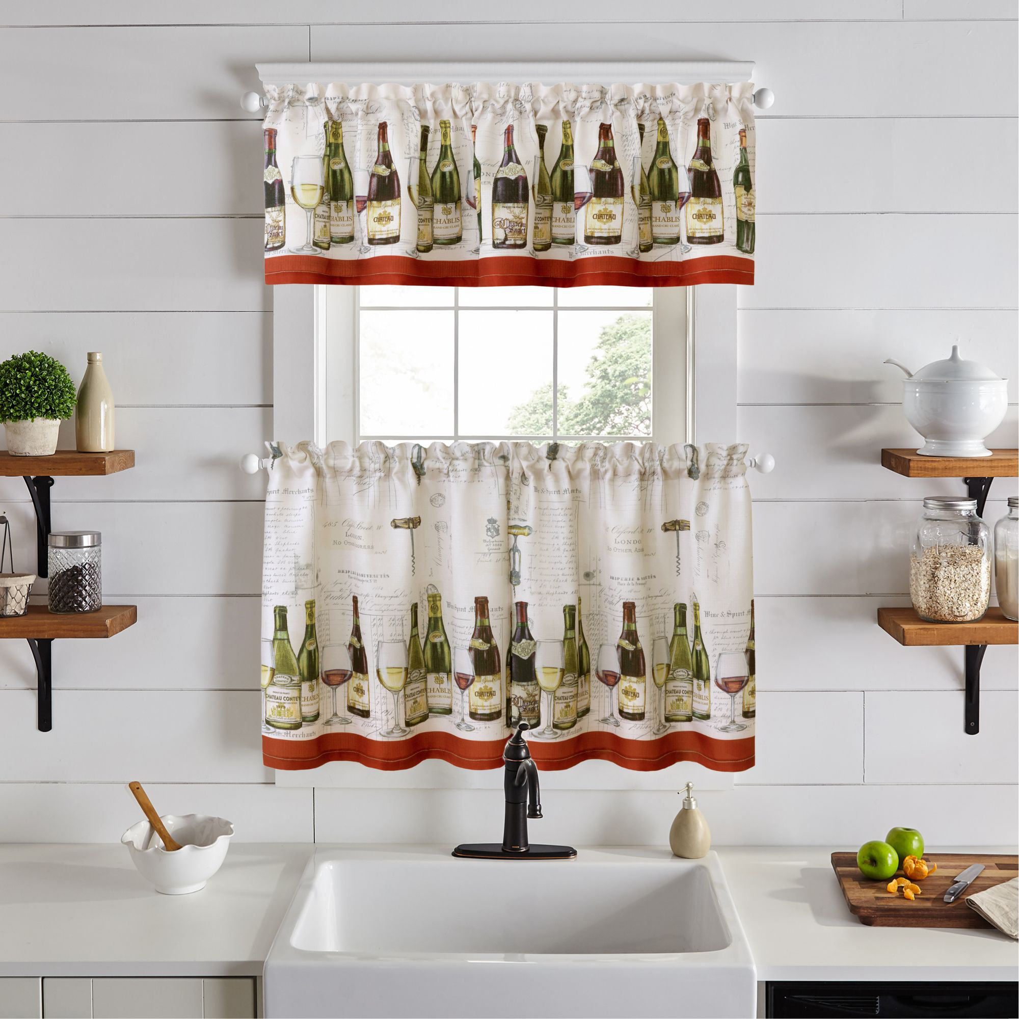 Ophelia & Co. Wine Tasting Kitchen Window Valance | Wayfair