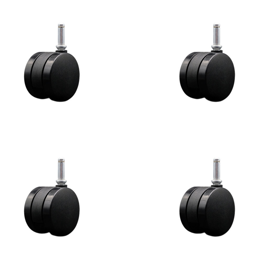 Service Caster 2-3/8 Inch Office Chair Caster Nylon Twin Wheel 7/16 ...