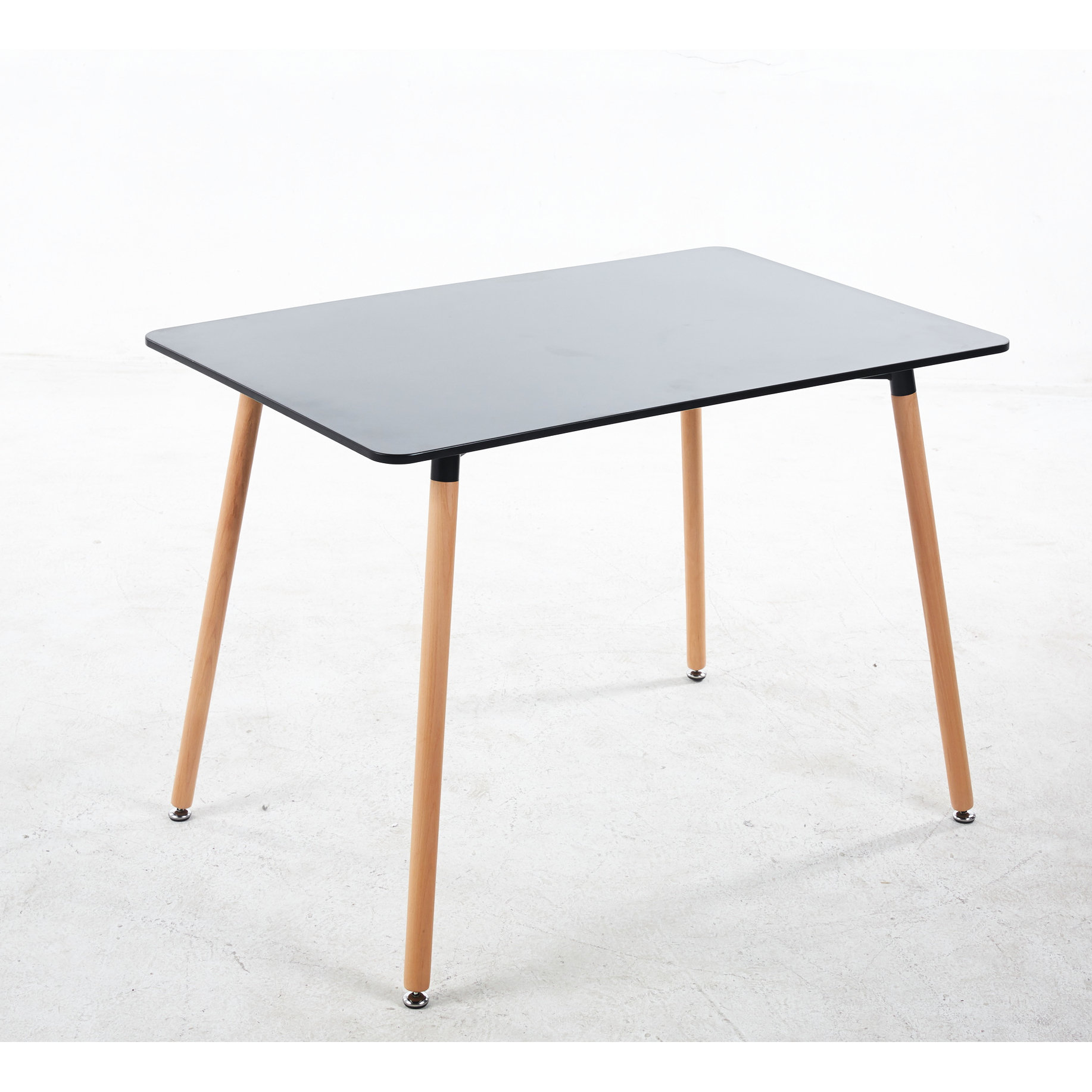 Latitude Run® 115X75x75cm Table - Composition, Metal Legs For Dining ...