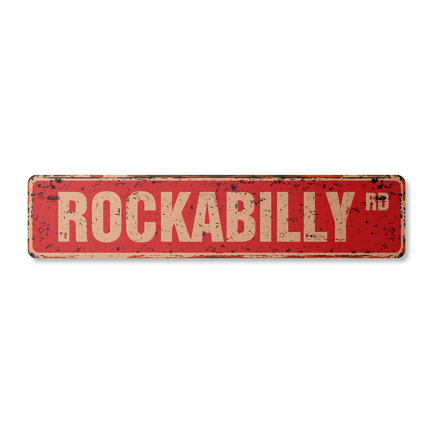 SignMission ROCKABILLY Vintage Aluminum Street Sign Childrens Name Room ...