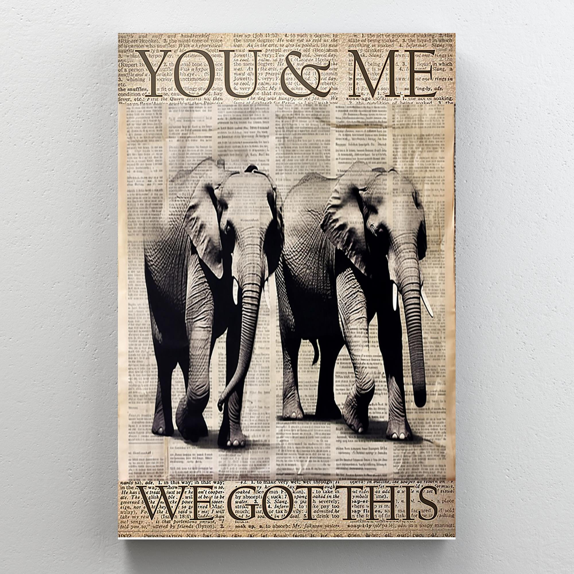 Trinx Apryle Elephants You And Me We Got This On Canvas Graphic Art ...