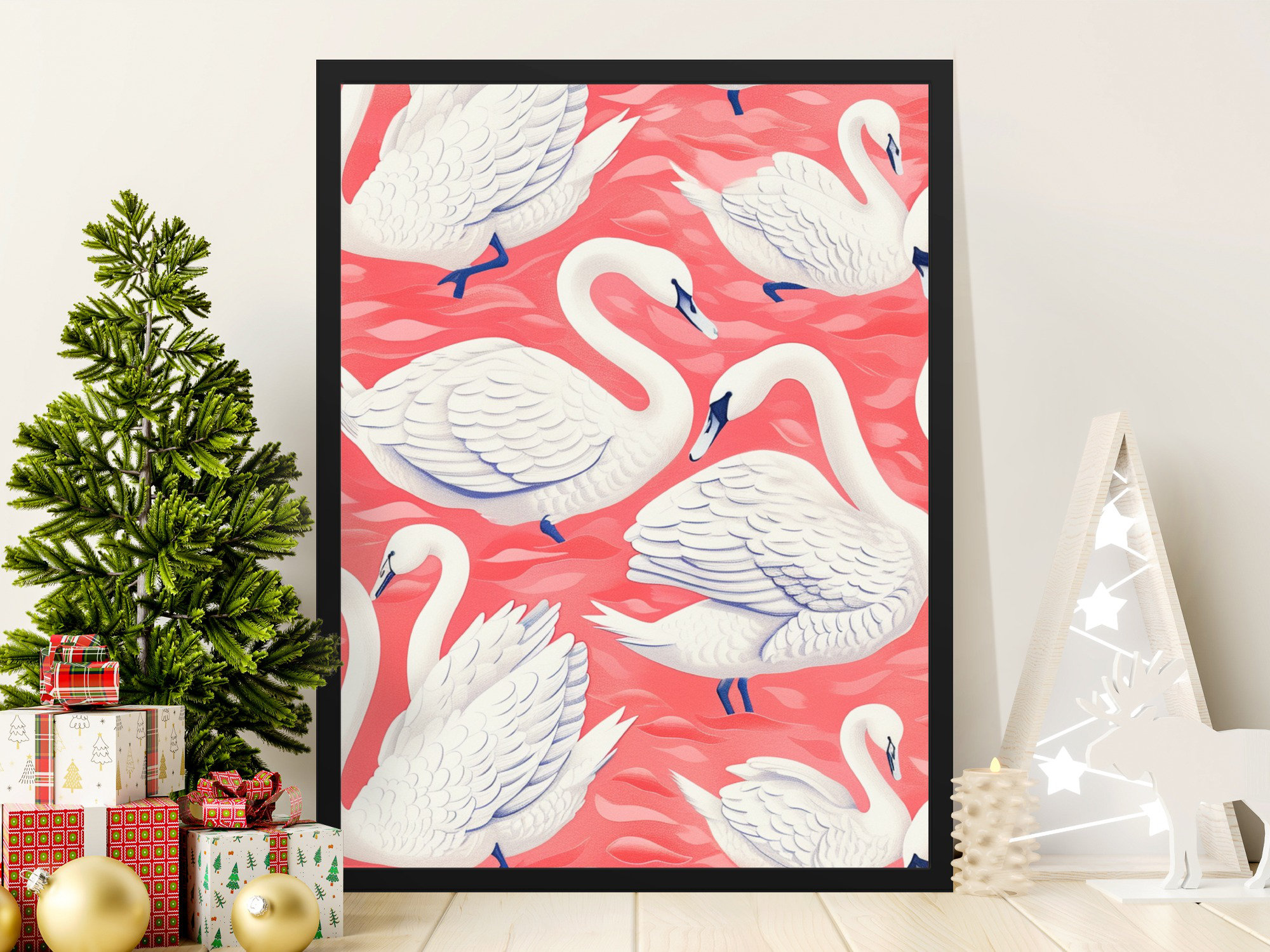 Happy Larry Swan Wall Art, Bird Poster, Swan Print, Elegant Decor, Home ...